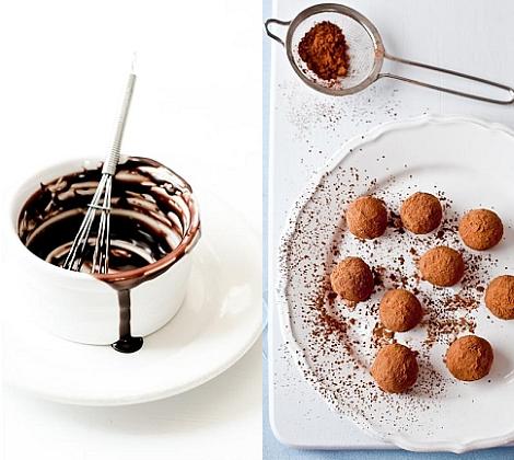 Bolas de chocolate, muy fáciles