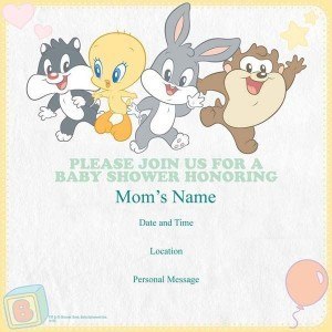 Invitaciones de Piolín y Silvestre para imprimir
